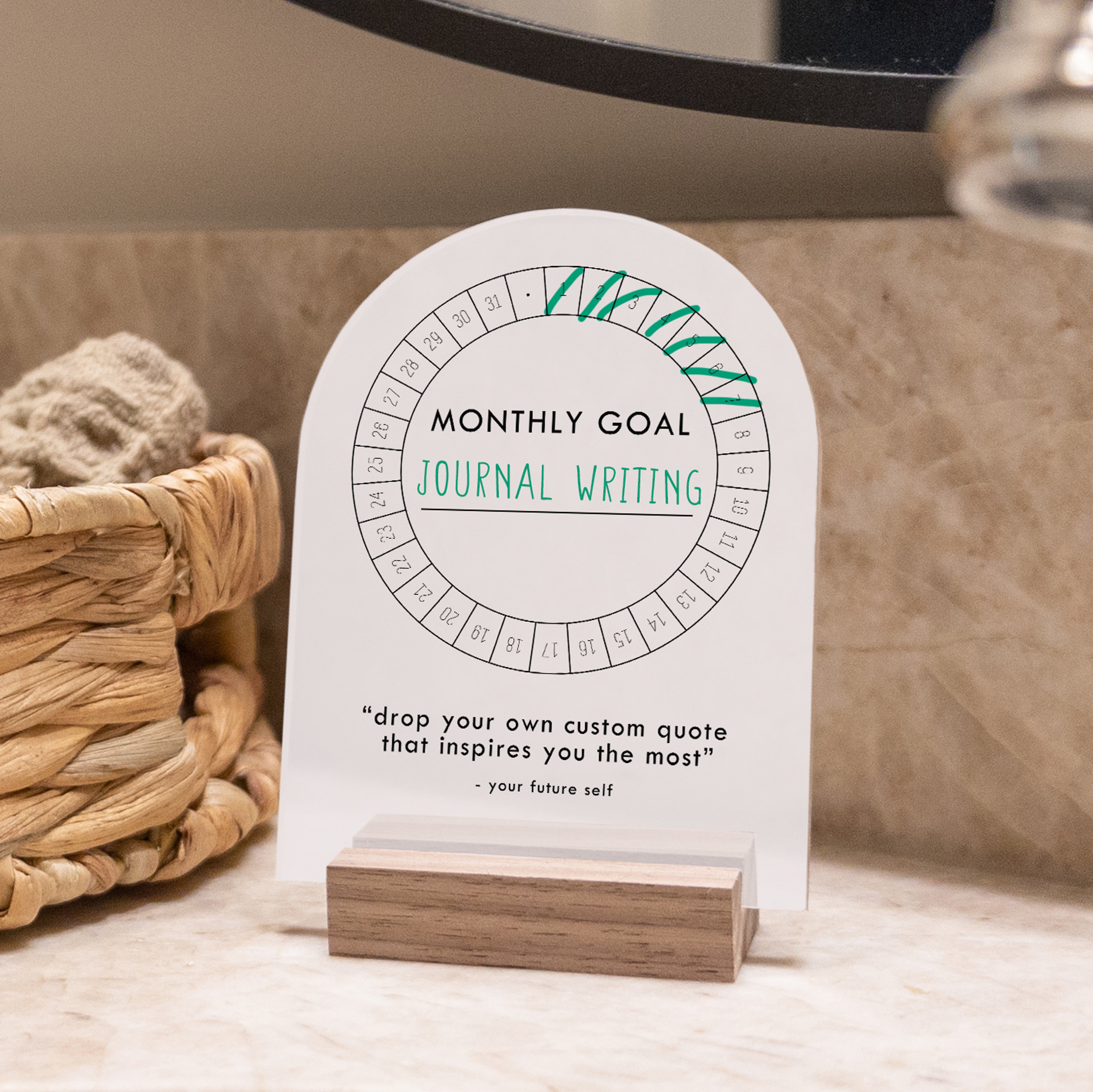 Custom Frosted Acrylic Goal Tracker | Bold Style – circleandsquaredecor