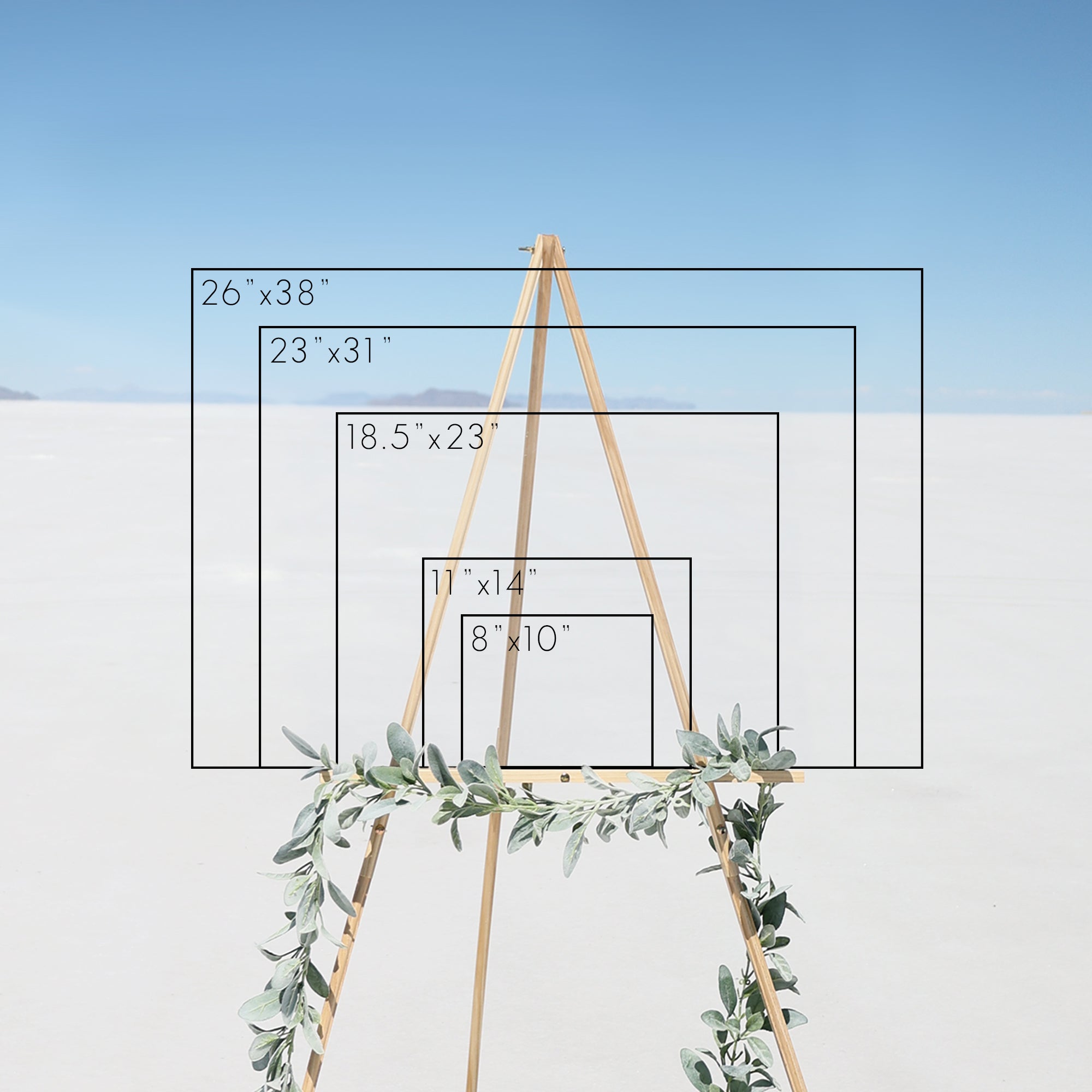 Clear Acrylic Wedding Sign | Horizontal Willow