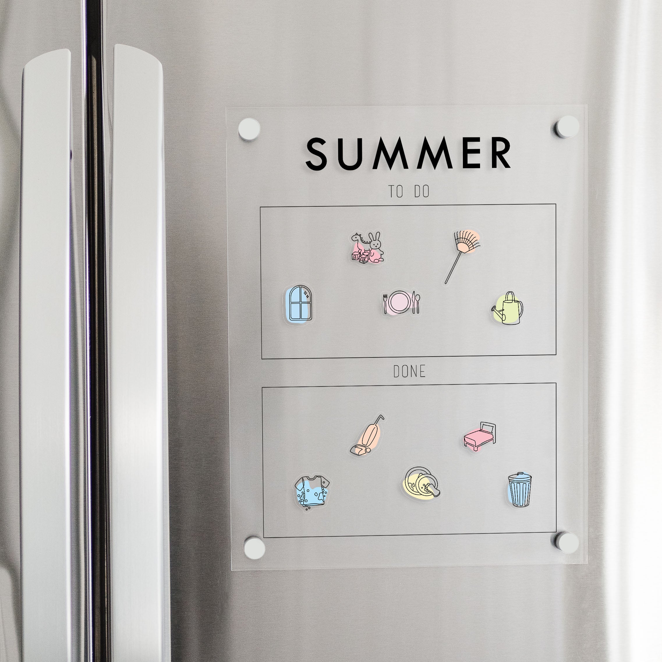 Acrylic Fridge Visual Toddler Chore Chart | Vertical Madi ...