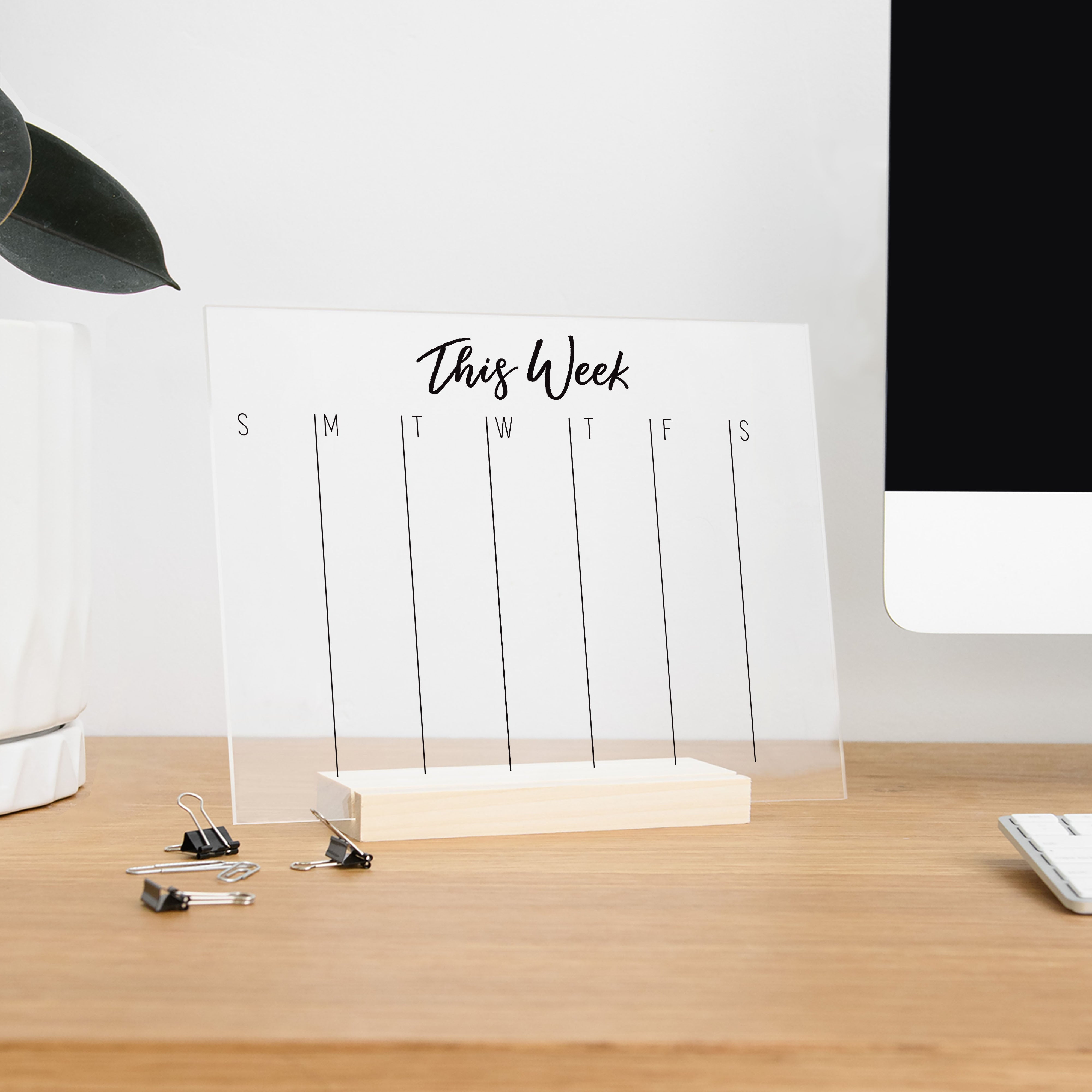 Weekly Acrylic Desk Calendar | Traeger Style – circleandsquaredecor