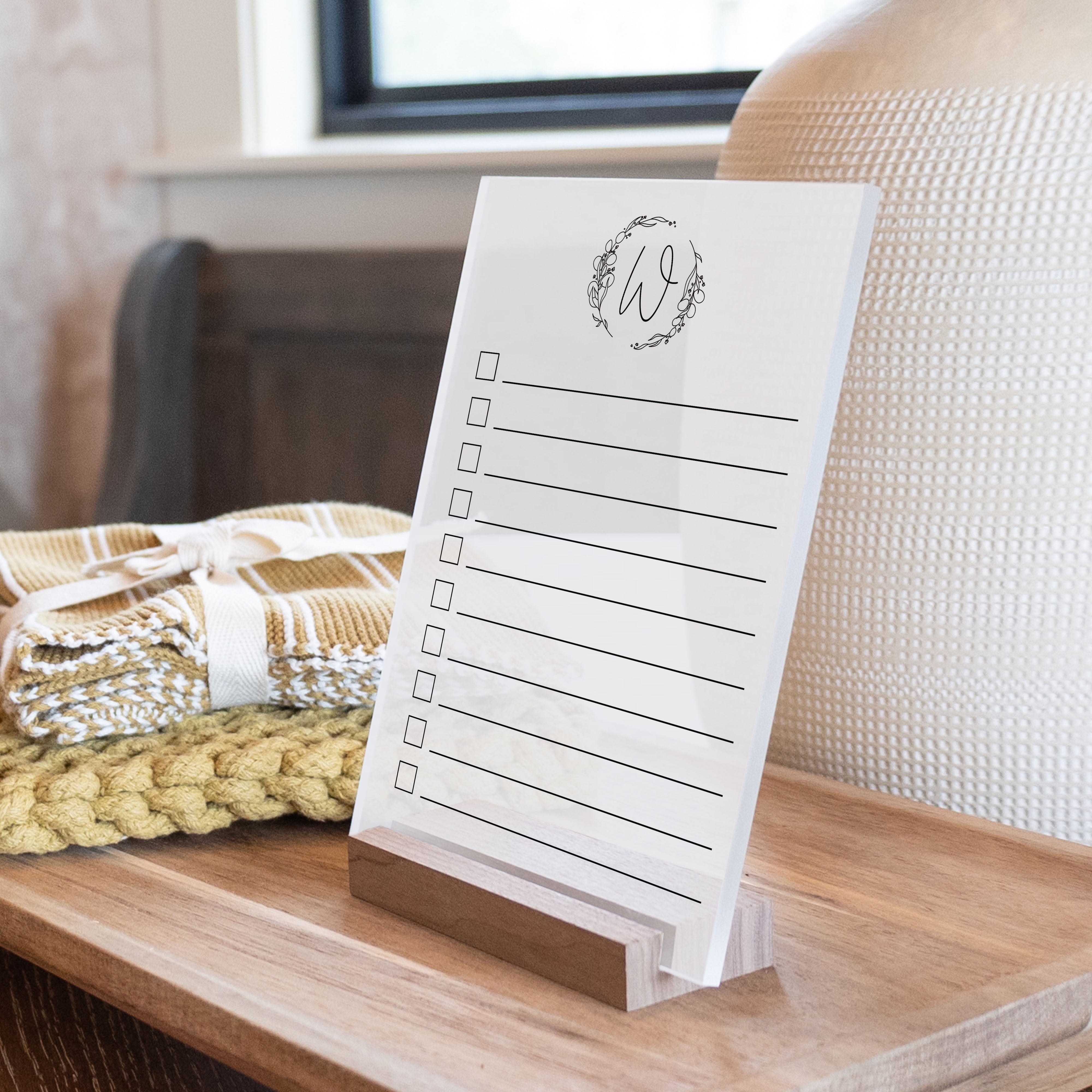 Frosted Acrylic To Do List | Daisy Style