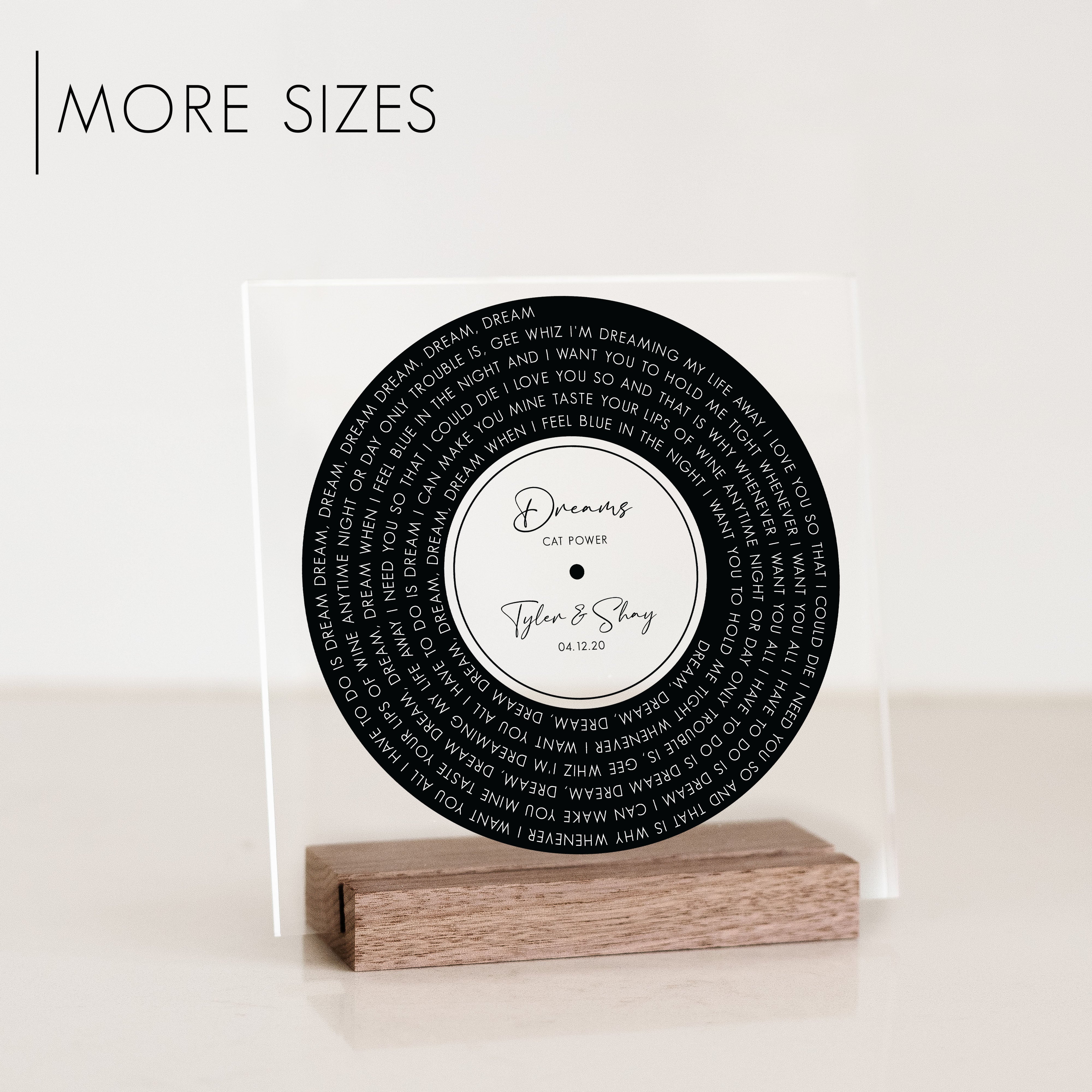 Custom Acrylic Vinyl Record | Style 2 | circleandsquaredecor